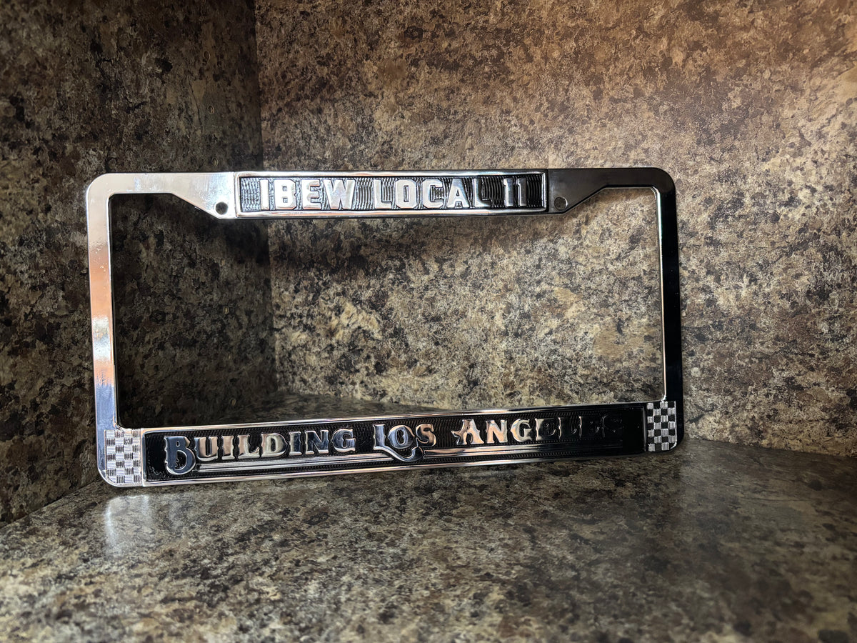 IBEW 11 License Plate Frame – Electricians Welfare Committee, Unit 4